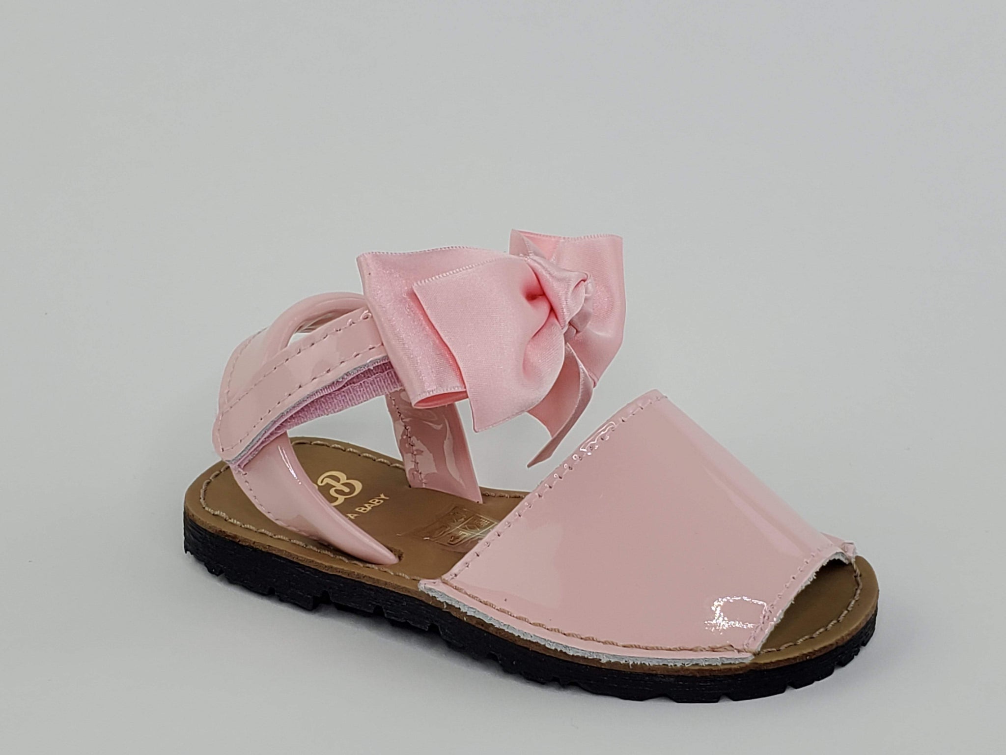 Baby Pink Satin Bow Sandals | Infant & Toddler Girl Shoes | Alfa Baby ...